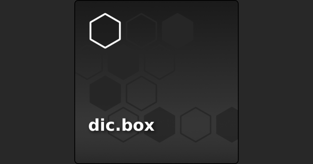 dic.box - Profile | .box